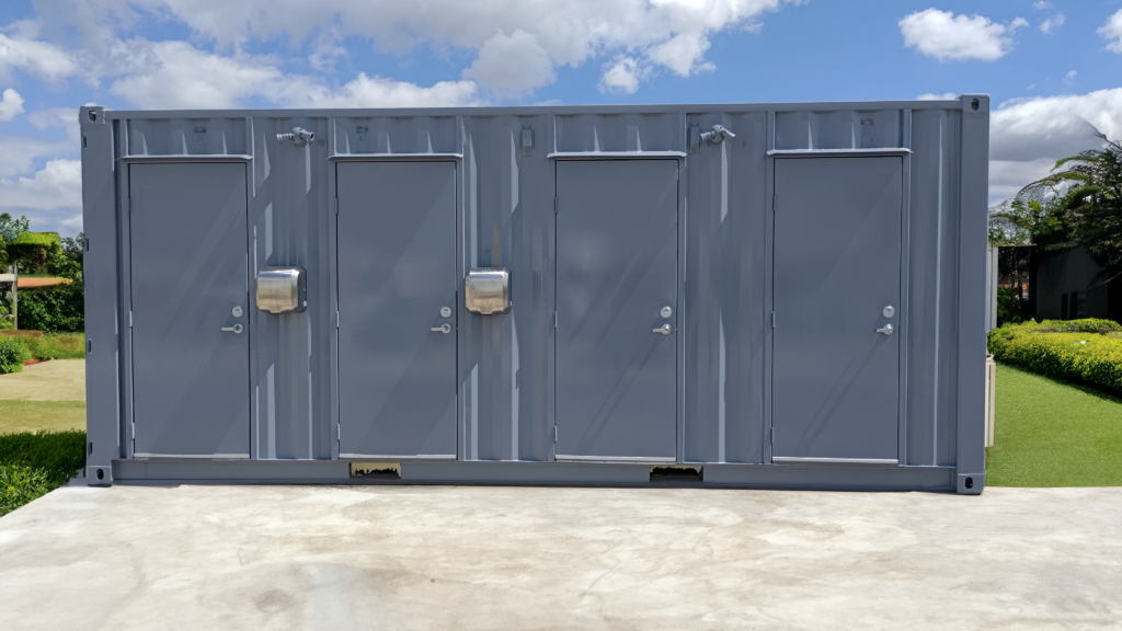 8 Stall Container Restroom - 20 ft Container - Bob's Containers / Bob's ...